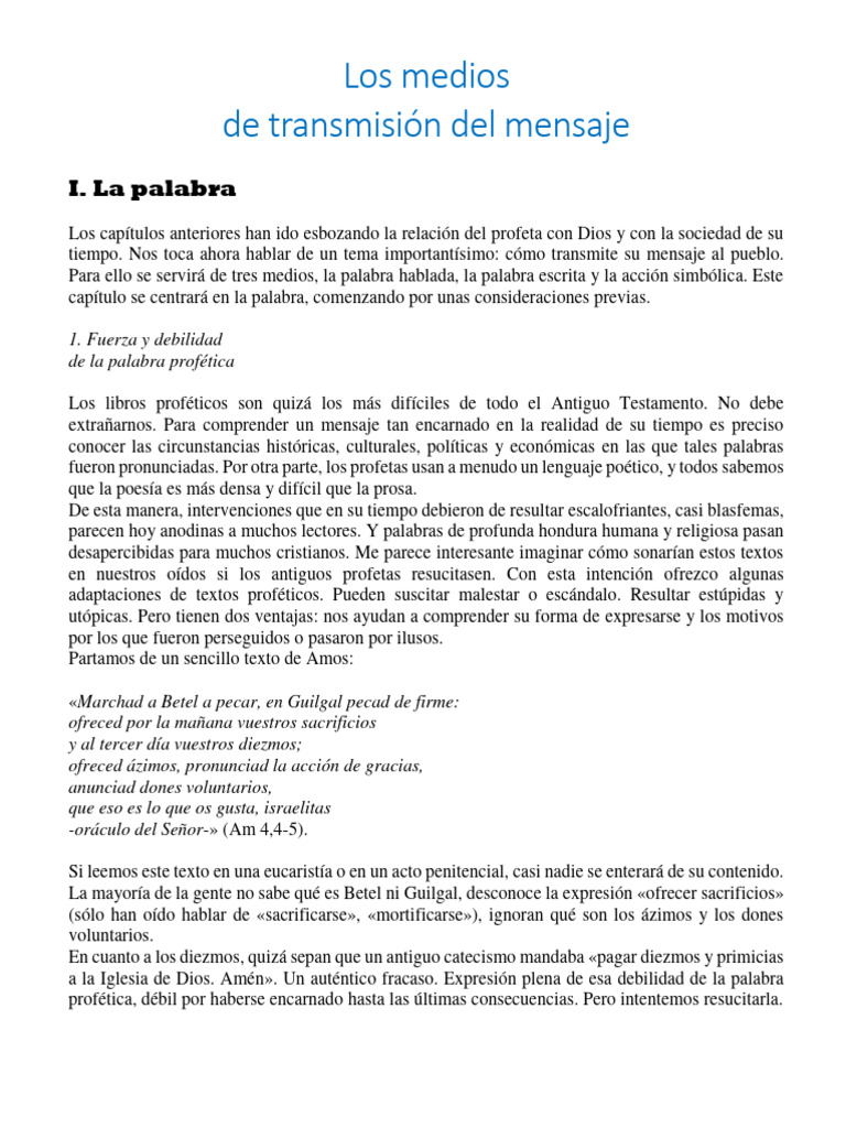 Grupo V - Los Medios para El Mensaje | PDF | Profeta