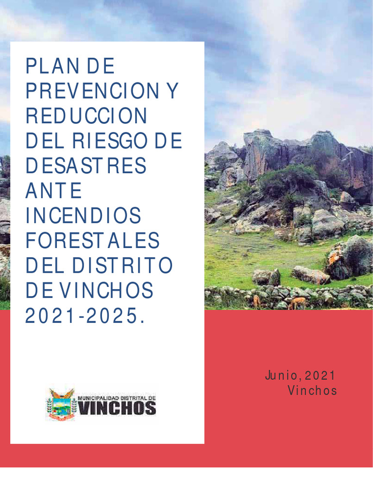 Plan de Prevencion y Reduccion Del Riesgo de Desastres Ante Incendios Forestales Del Distrito de ...