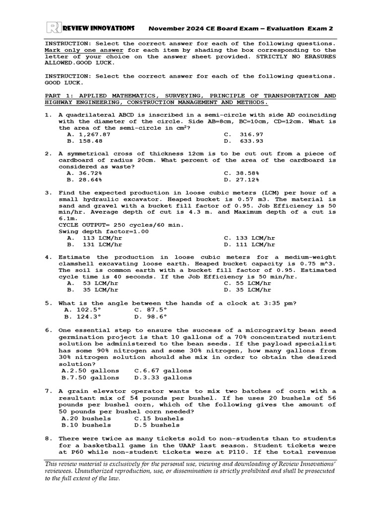 Manila and Ol b1 Eval Exam 2 | PDF | Beam (Structure) | Bending