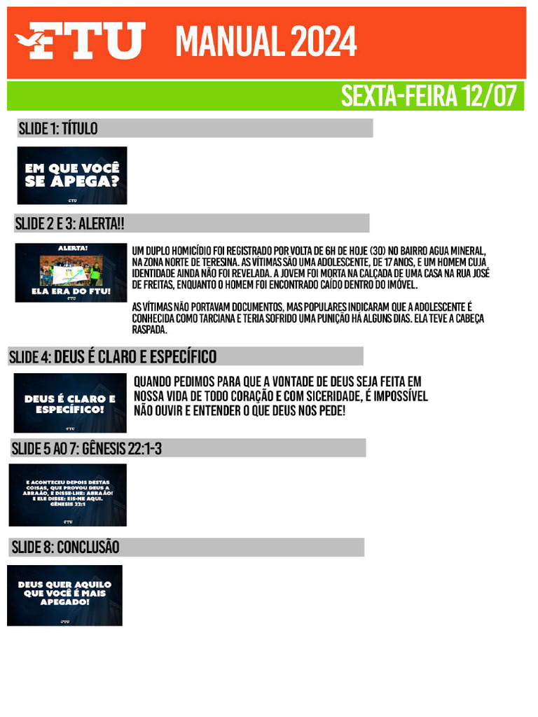 MANUAL FTU 2024 - SEXTA-3 | PDF