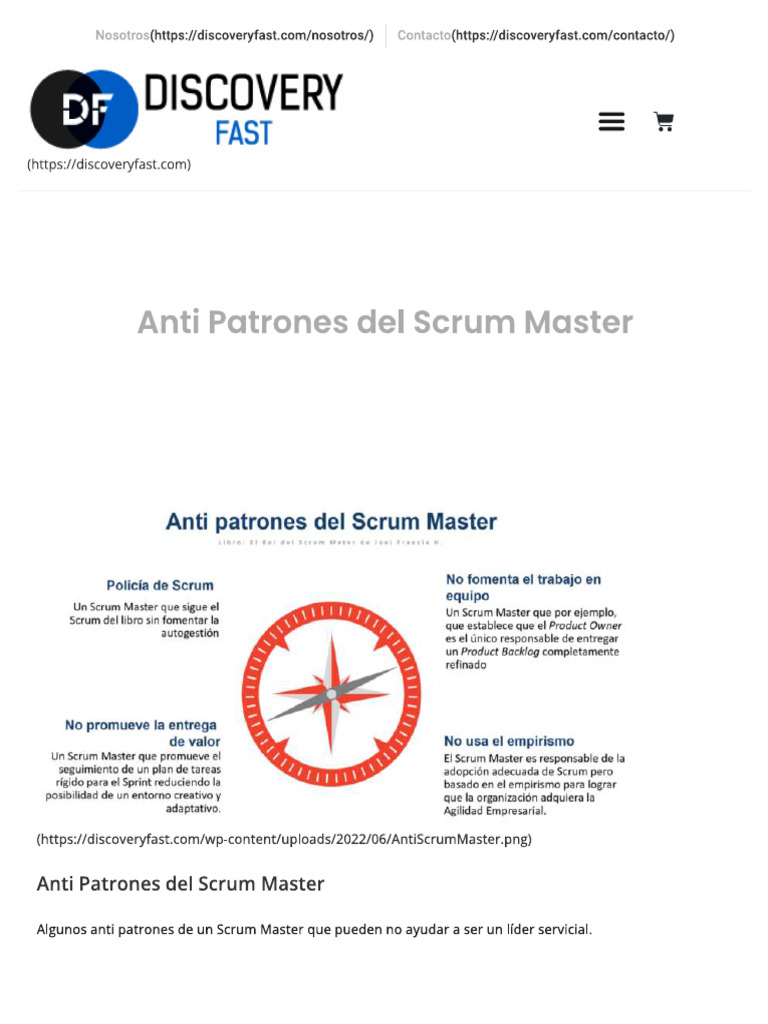 Anti Patrones Del Scrum Master | PDF