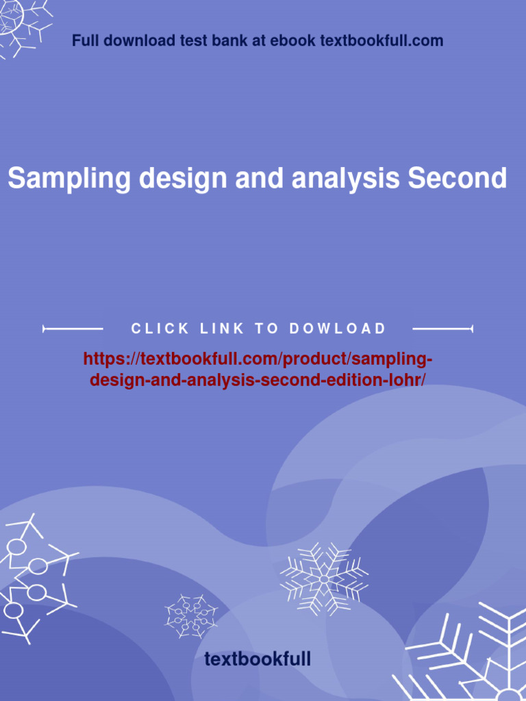 PDF Sampling design and analysis Second Edition Lohr download | PDF ... PDF Sampling design and analysis Second Edition Lohr download | PDF ...