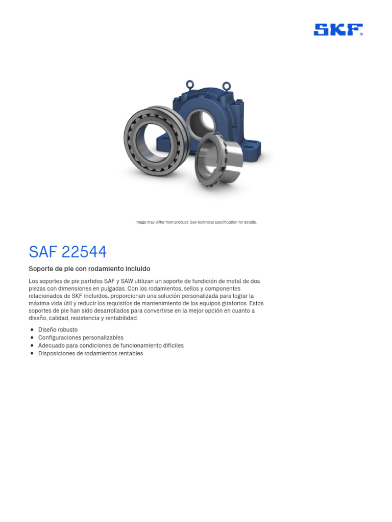 SAF 22544 - Unidades de Soportes - SKF | PDF | Red mundial | Internet y web