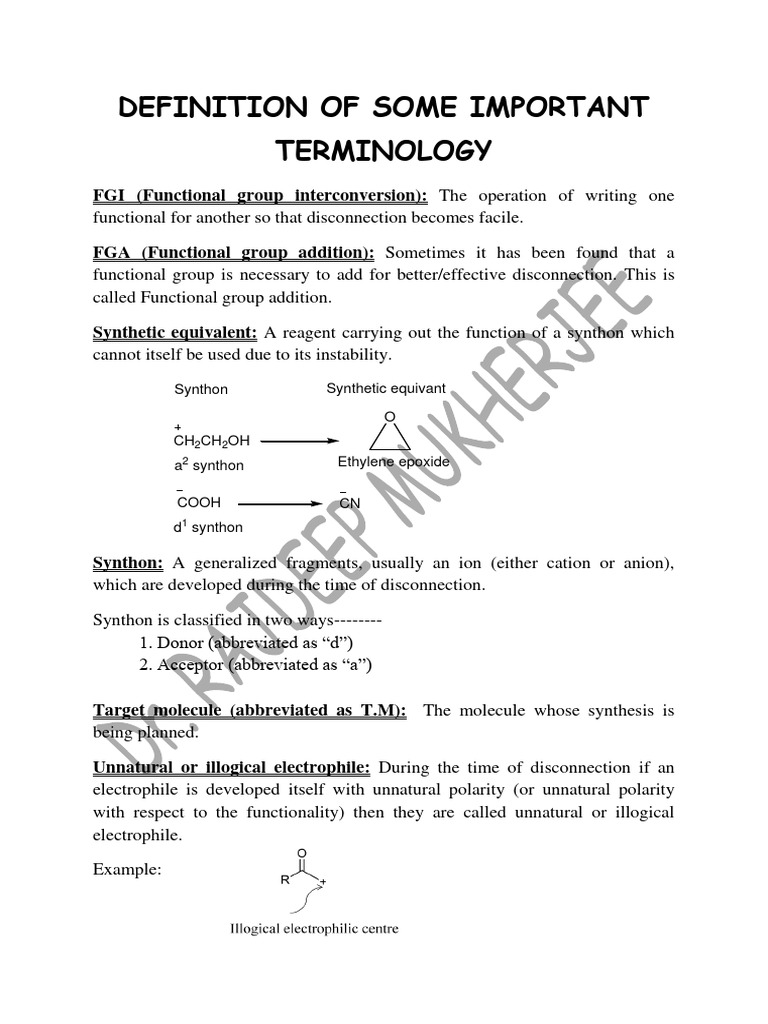 Definition of Some Important Terminology | PDF | Functional Group | Ion