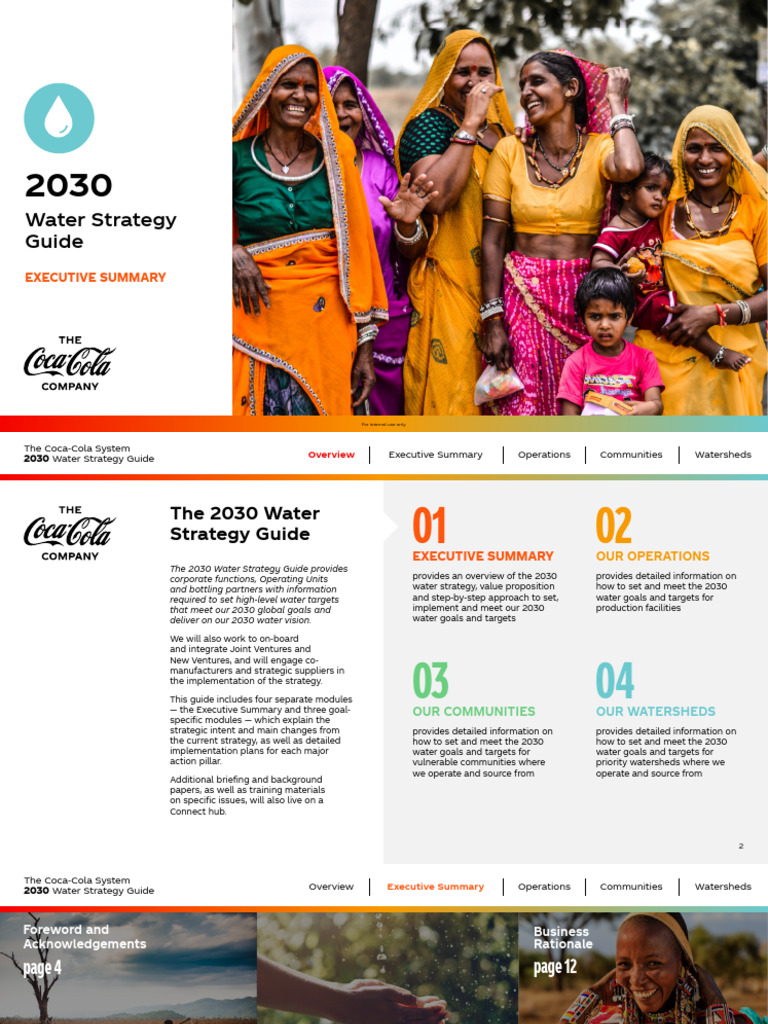 Coca-Cola's 2030 Water Strategy | PDF | Water Scarcity | Water Security