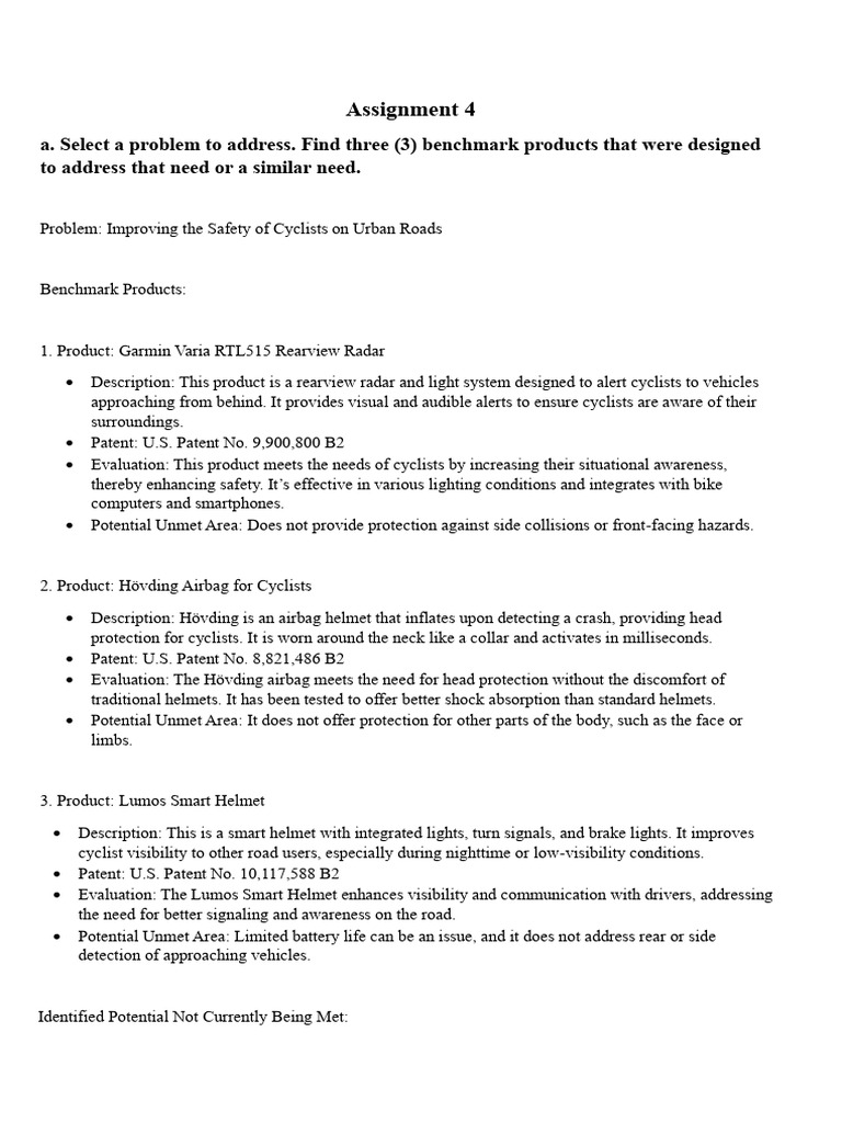 Assignment 4 Design Thinking | PDF | Airbag | Safety