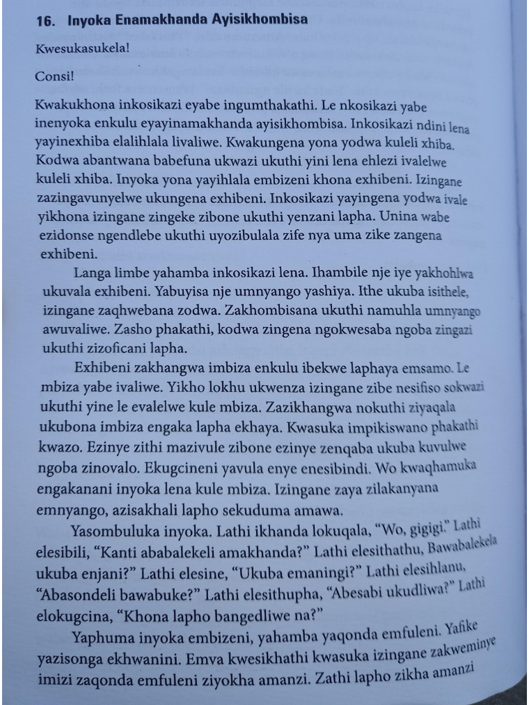 Inyoka Enamakhanda Ayisikhombisa | PDF
