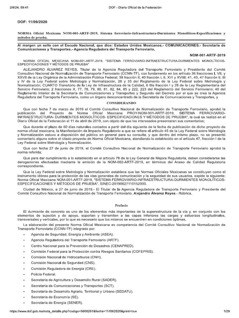 Nom 001 Arft 2019 | PDF