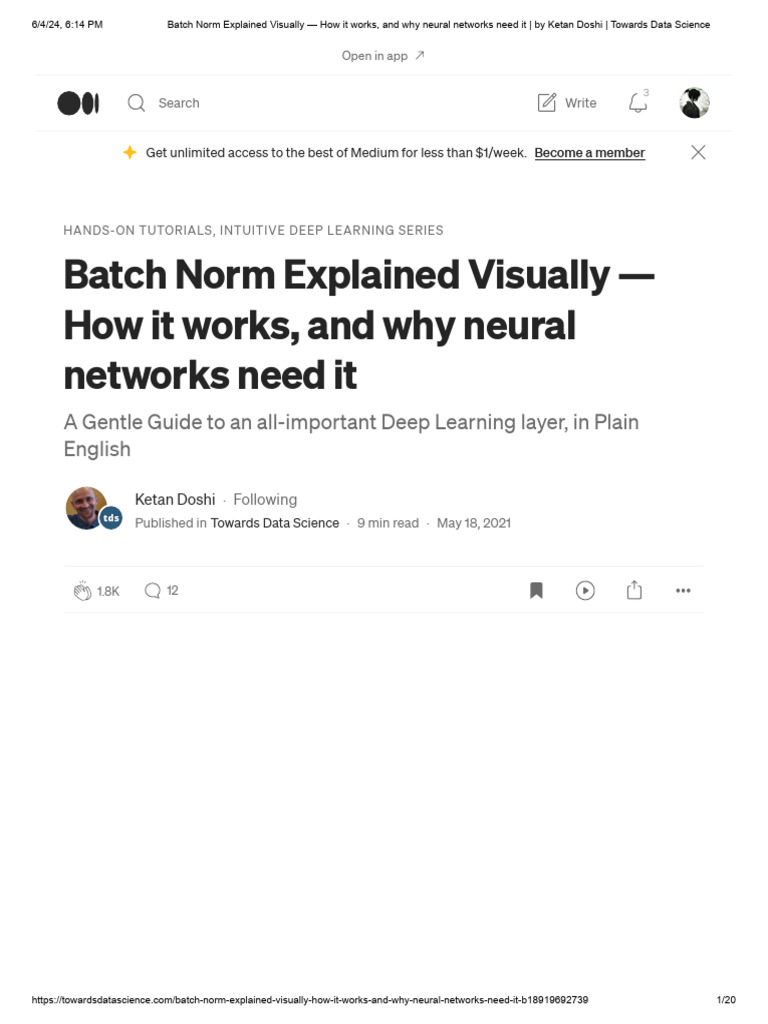 Batch Norm Explained Visually - How It Works, and Why Neural Networks ...