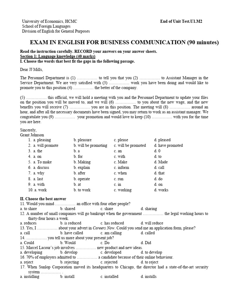 (123doc) - End-Of-Unit-Test-2 | PDF | Credit Card | Brand
