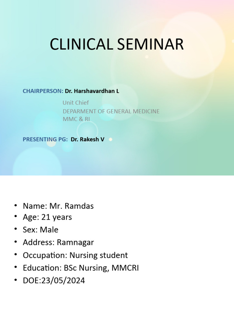 Clinical Presentation Ramdas 1 Pdf Pulse Clinical Medicine