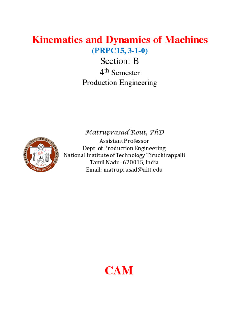 KDM- CAM Synthesis | PDF | Machines | Physics