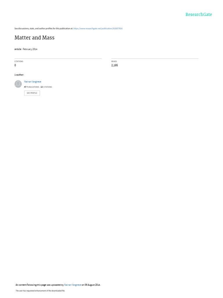 Sentences With Matter And Mass