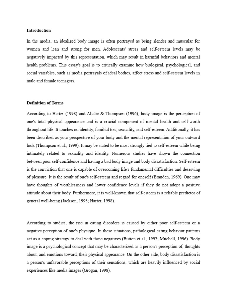 Final Assignment Noma | PDF | Body Image | Adolescence