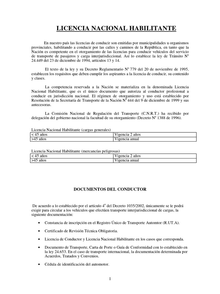 CNRT tramites | PDF | Licencia de conducir | Documento de identidad