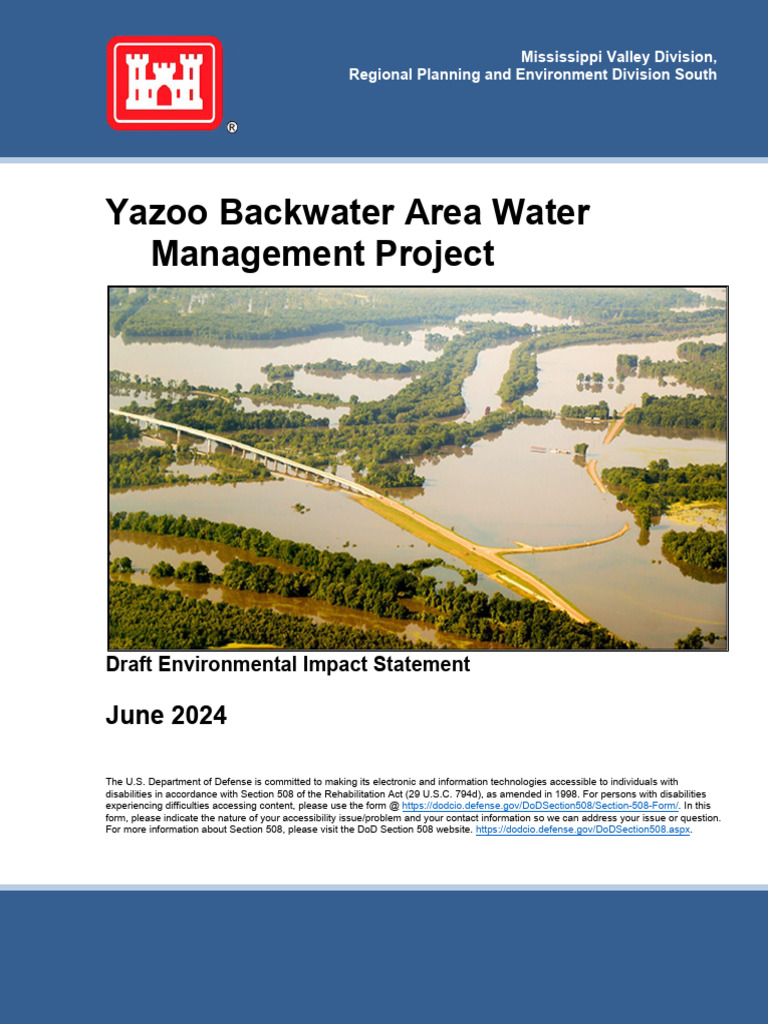 Yazoo Backwater Flood Plan EIS | PDF | Flood | Wetland
