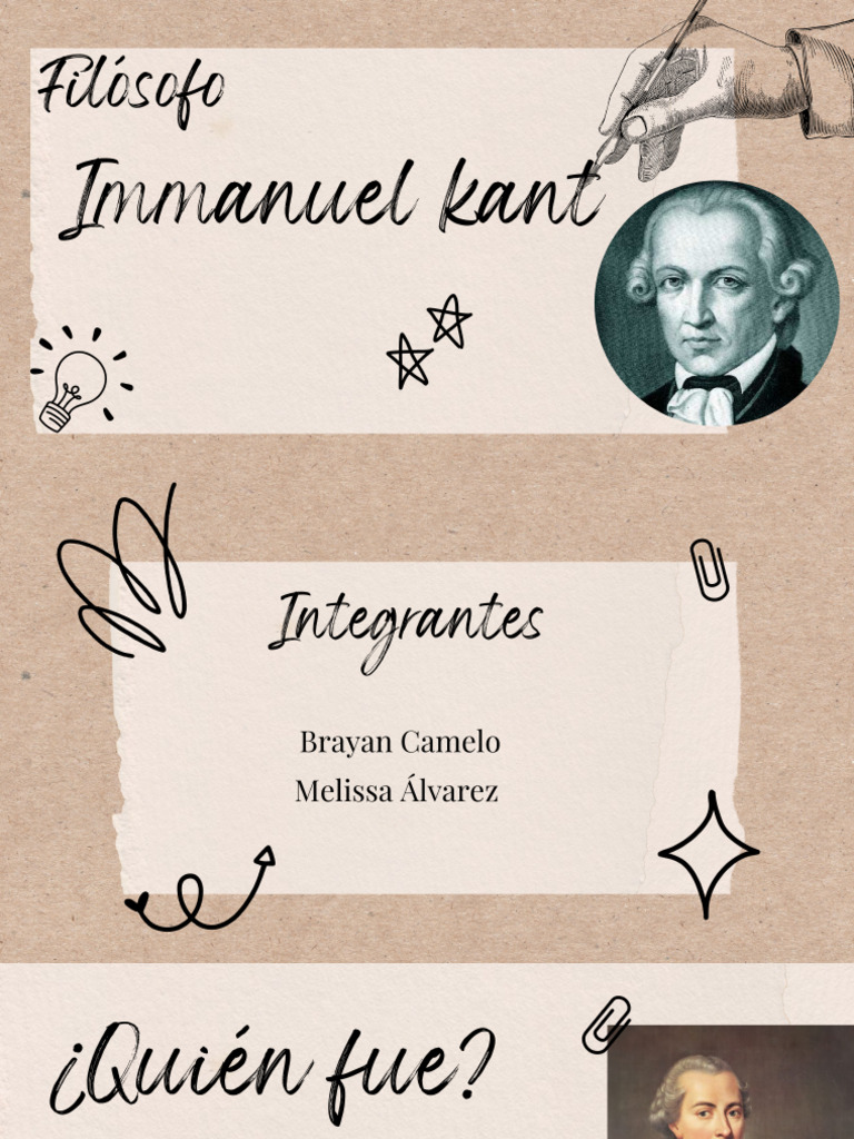 Presentación Immanuel Kant Brayan y Melissa | PDF