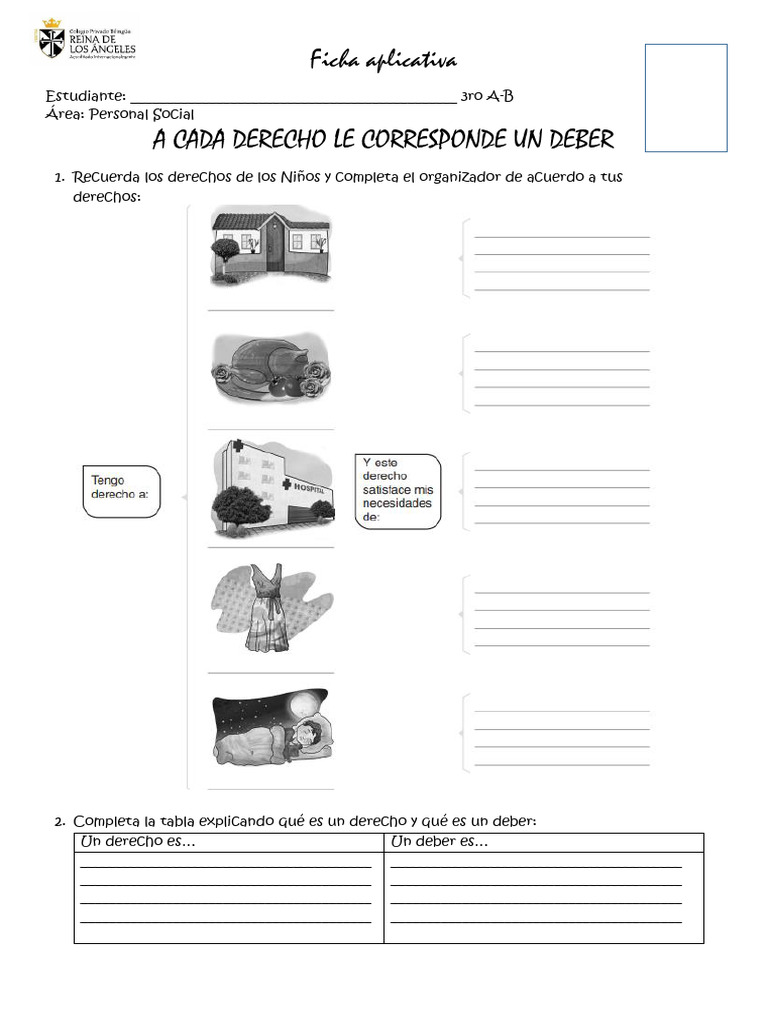 Ficha Aplicativa LOS DEBERES | PDF