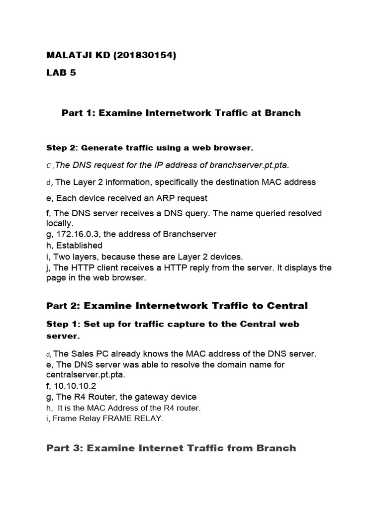 Networking Traffic Analysis Guide | PDF | Computers