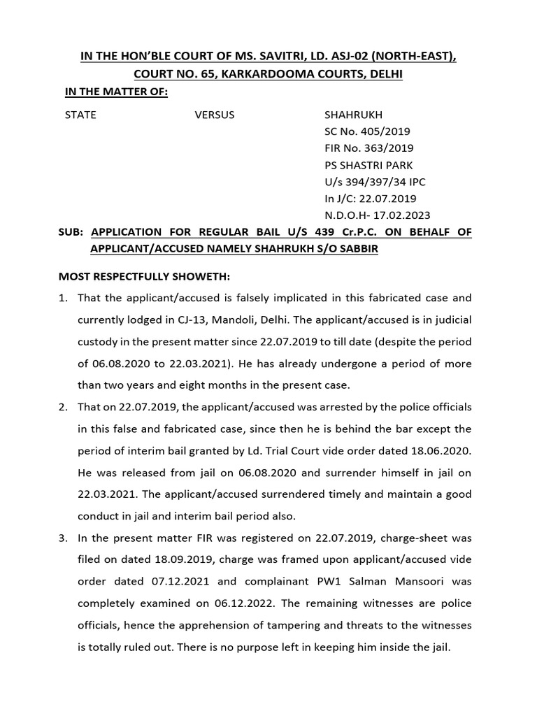 Regular Bail-Session | PDF | Bail | Criminal Law