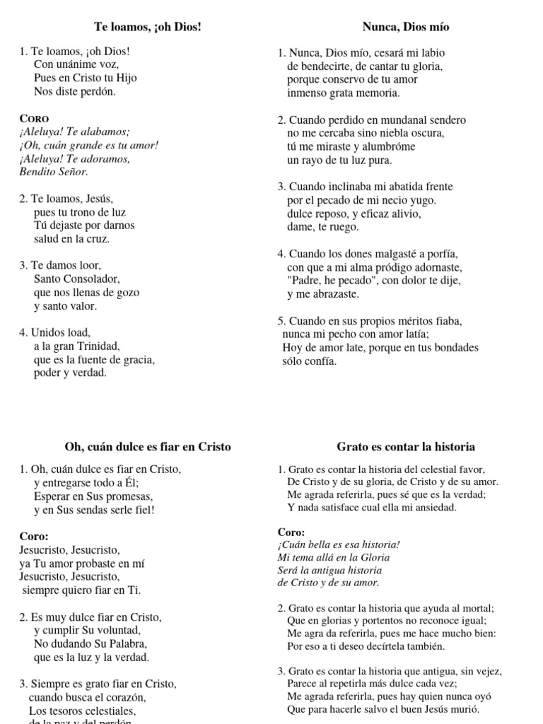 Himnos de Alabanza y Fe Cristiana | PDF | Cristo (título) | Jesús