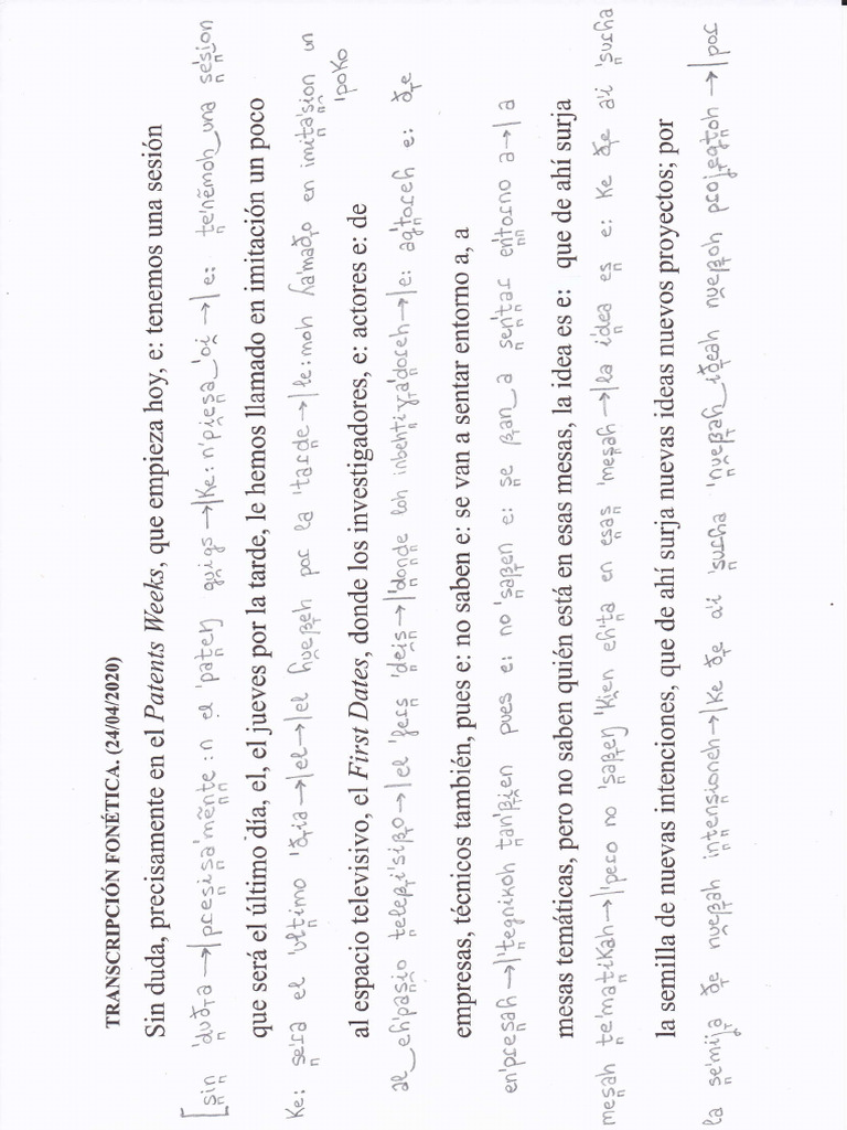 Transcripción Fonética Pdf