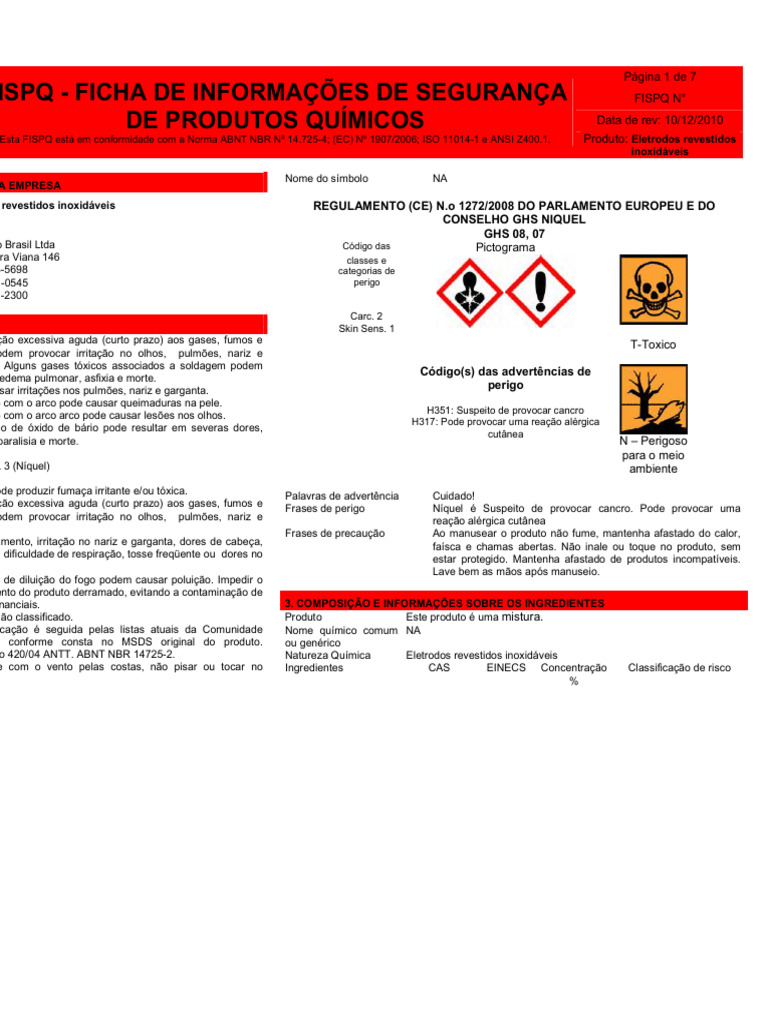 Fispq Eletrodos Revestidos Inoxidaveis | PDF