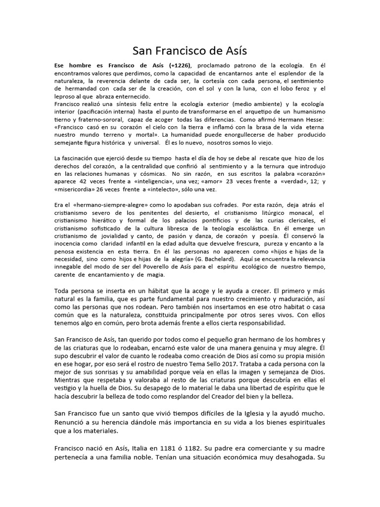 San Francisco de Asís | PDF | Francisco de Asís