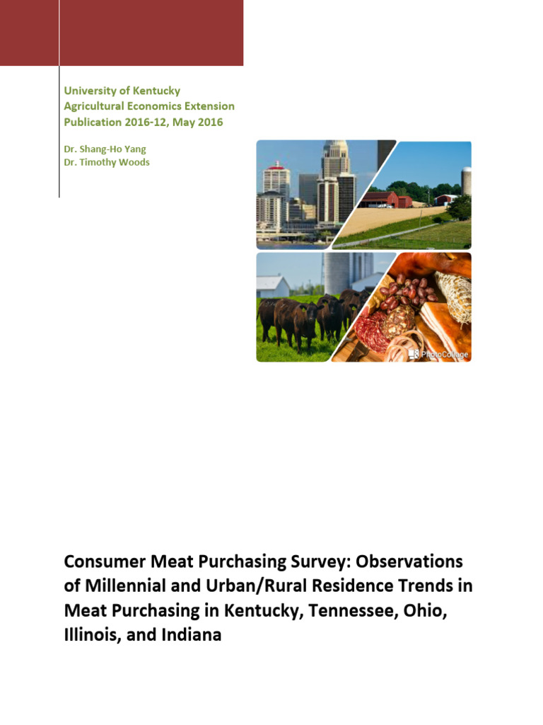 Consumer Meat Purchasing Survey | PDF | Meat | Millennials