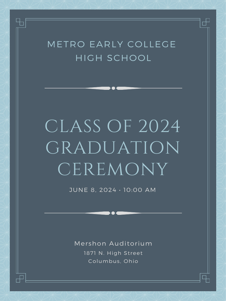 2024 Metro Graduation Program Final | PDF