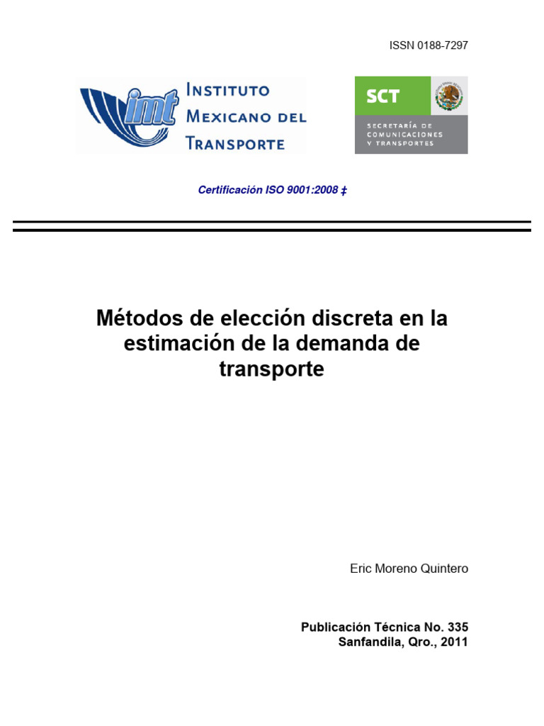 pt335 IMT MODELOS DISCRETOS | PDF | Transporte | Toma de decisiones