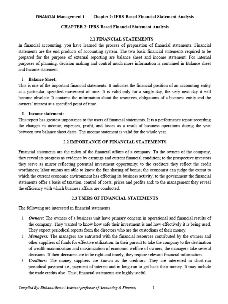 FM CH 2 Financial Statement Analysis | PDF | Equity (Finance) | Debt