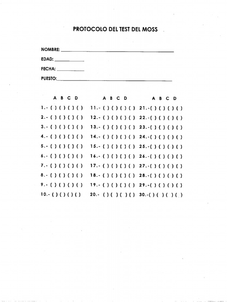 Respuestas Moss | PDF