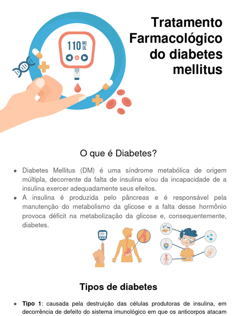 Tratamento Farmacológico do Diabetes Mellitus | PDF | Diabetes | Insulina