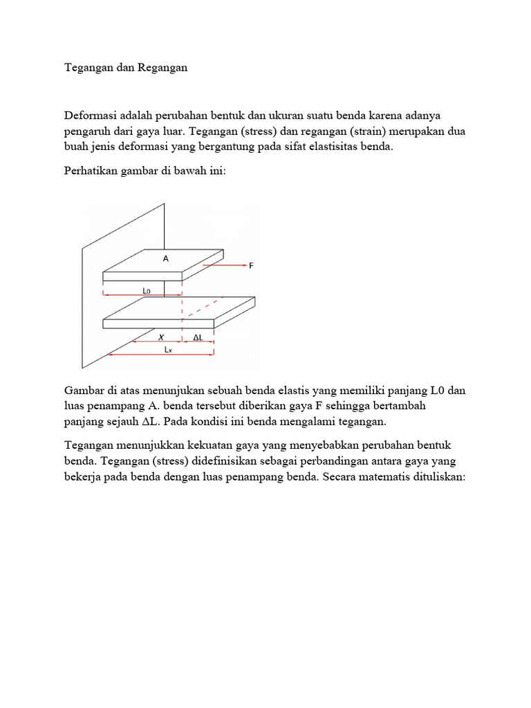 Tegangan Dan Regangan | PDF | Sains & Matematika