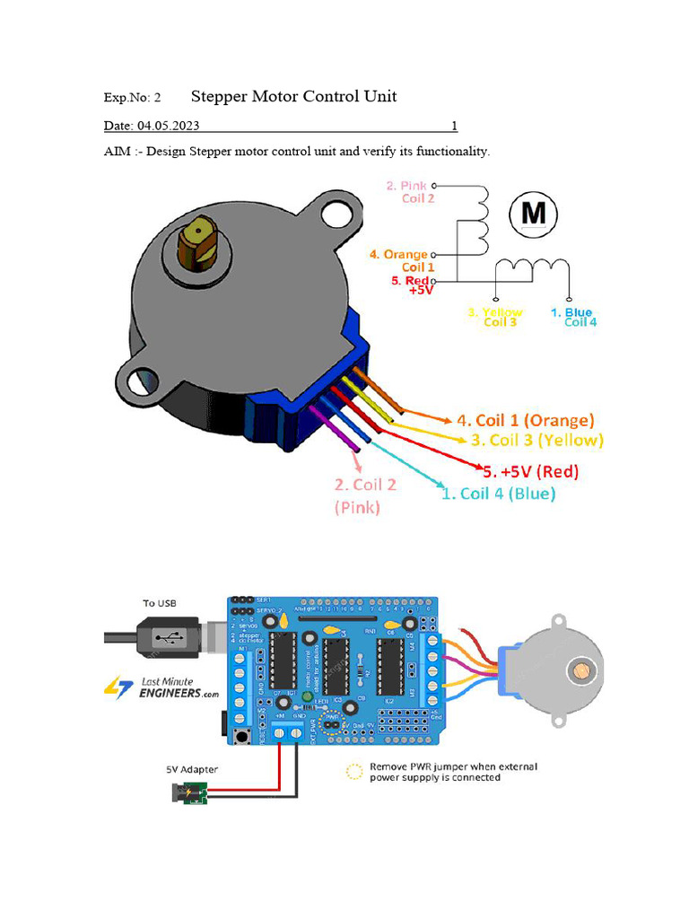 Stepper Motor Control Unit | PDF | Arduino | Electrical Engineering