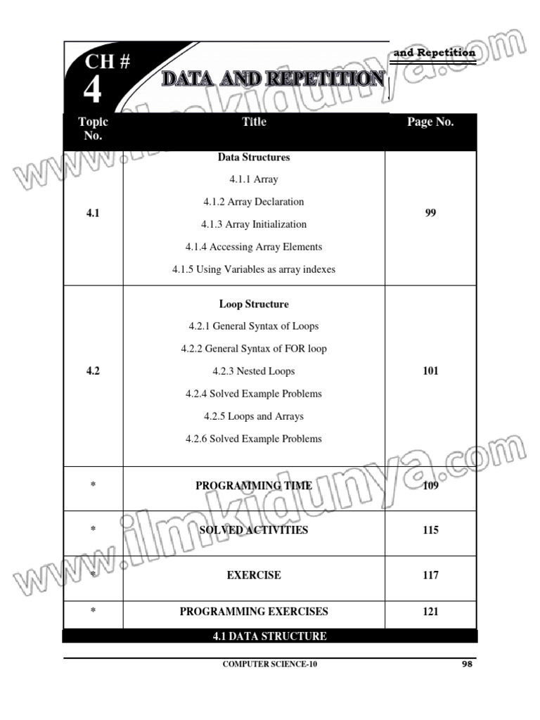 10th Class Computer Notes CH 4 | PDF | Control Flow | Computer Programming