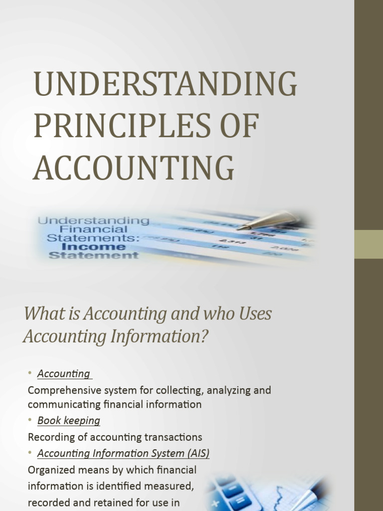 Understanding Principles of Accounting | PDF | Accounting | Expense