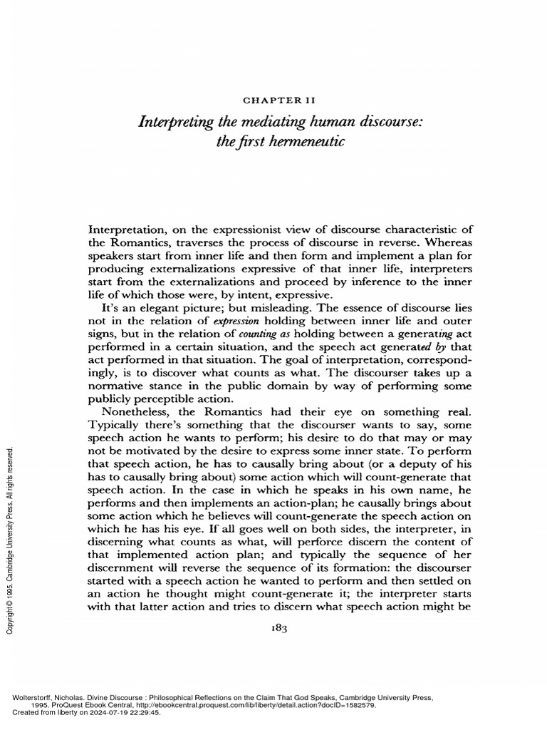Divine Discourse Philosophical Reflections On The ... - (11 ...