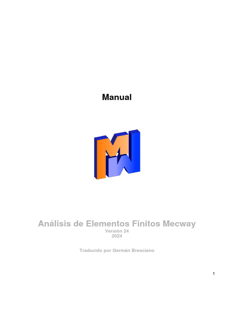 Manual de Análisis FEA en Mecway | PDF | Método de elementos finitos ...