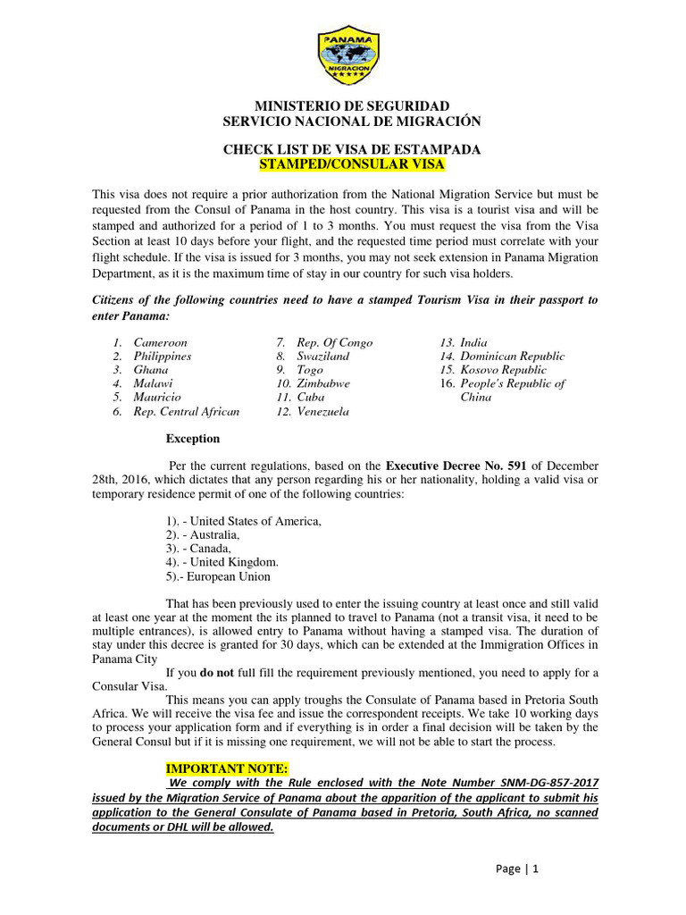 Check List and Information For Stamped Visa | PDF | Travel Visa | Banks