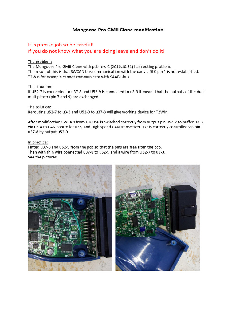 Mongoose Pro GMII Clone Modification | PDF | Technology & Engineering