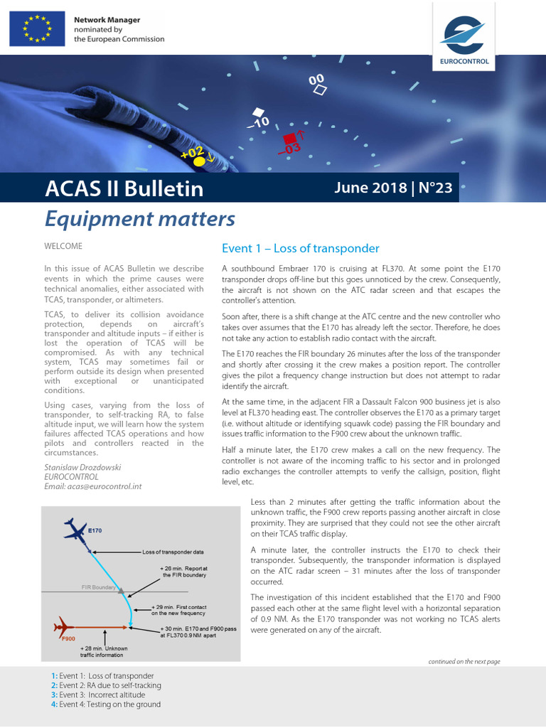 ACAS II Bulletin: Equipment Matters | PDF | Transponder (Aeronautics ...