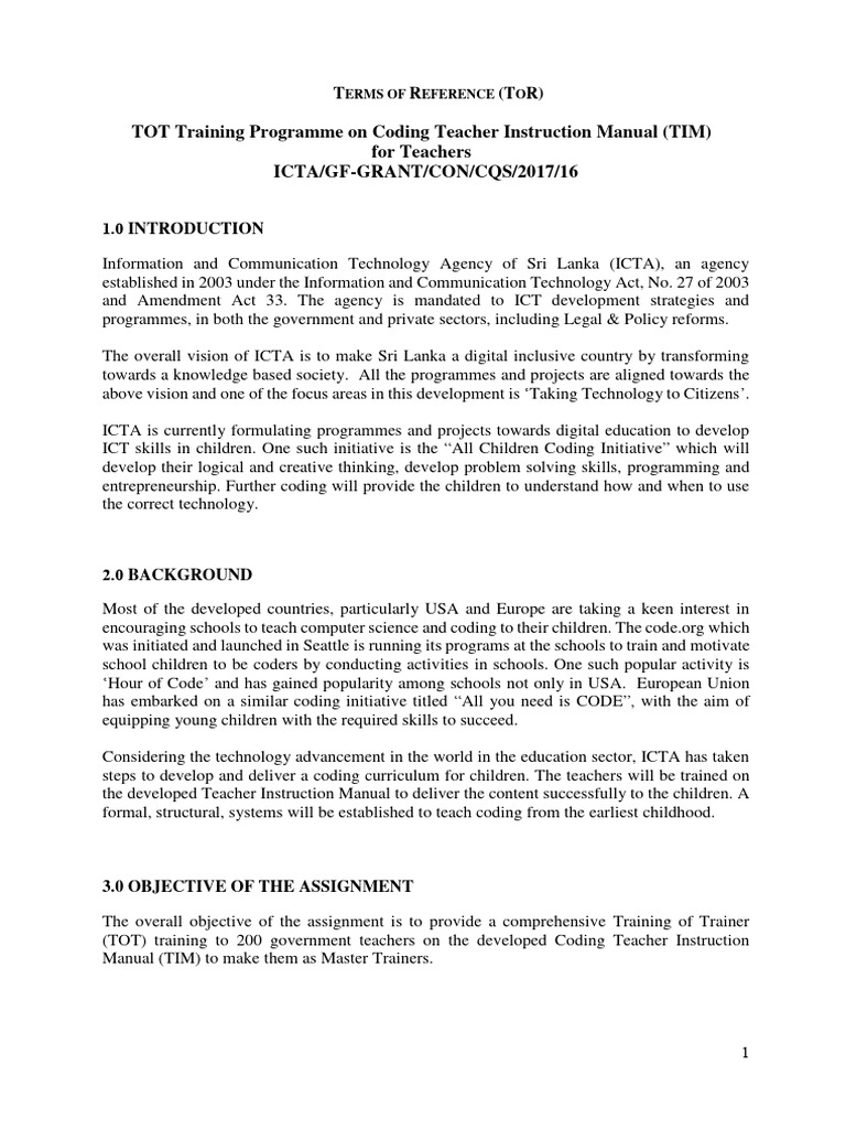 Terms of References | PDF | Computer Program | Programming