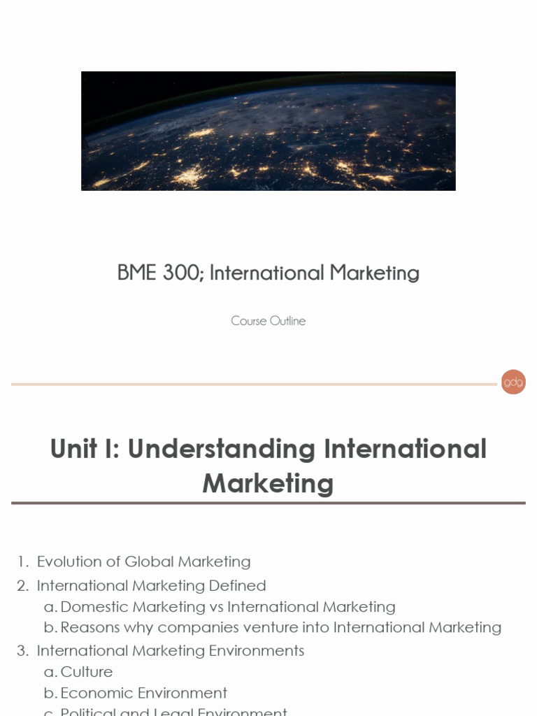 International Marketing Course | PDF | Marketing | Institution