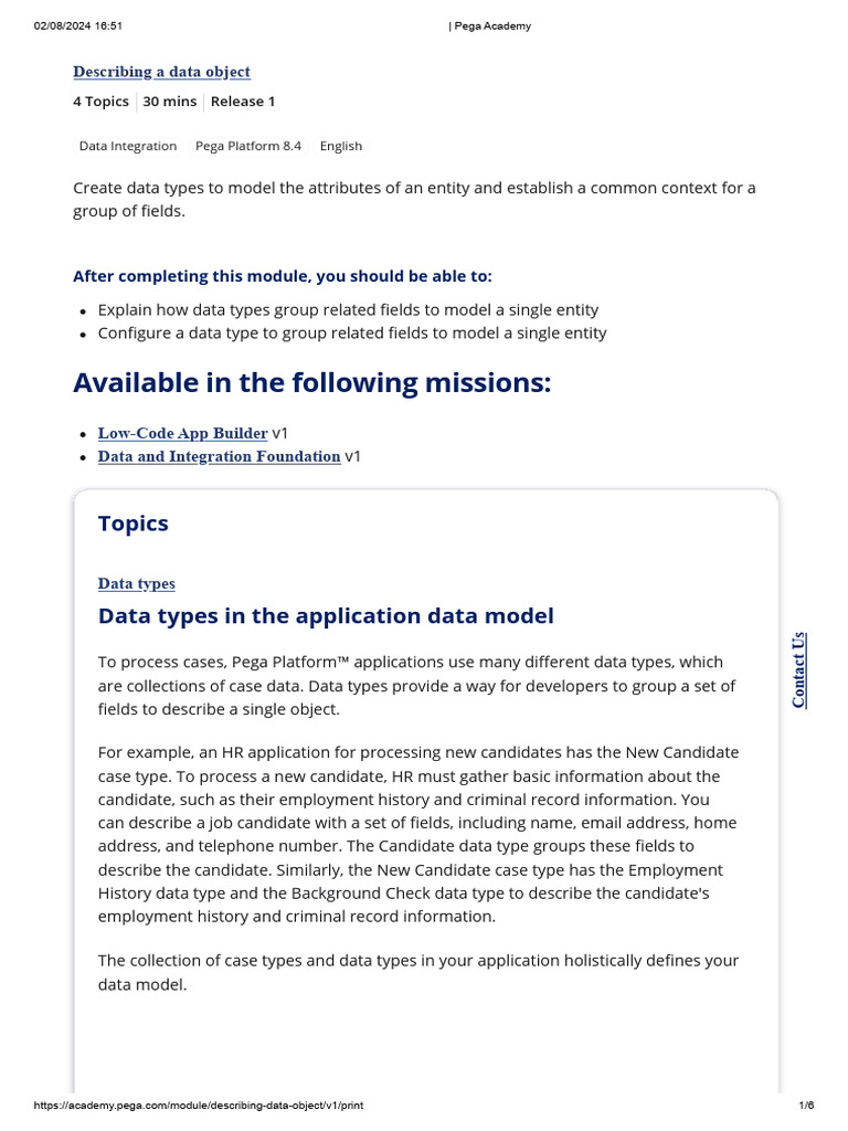 Describing a data object | PDF | Data Model | Data