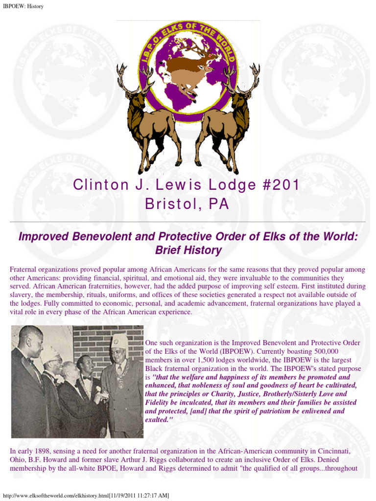 IBPOEW - History | PDF | Society Of The United States