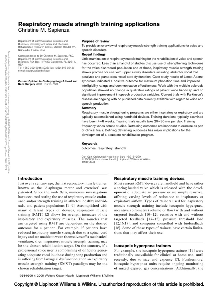 Articulo 2 Respiratory - Muscle - Strength - Training - Applications.8 ...