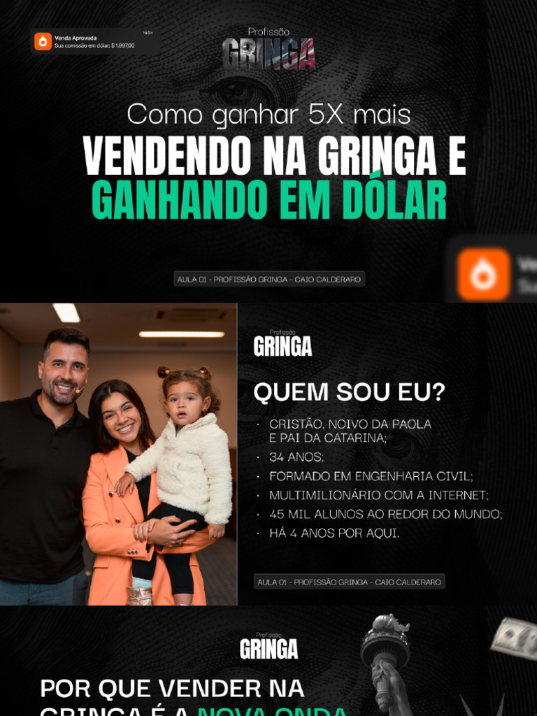 AULA 01 - PROFISSÃO GRINGA | PDF