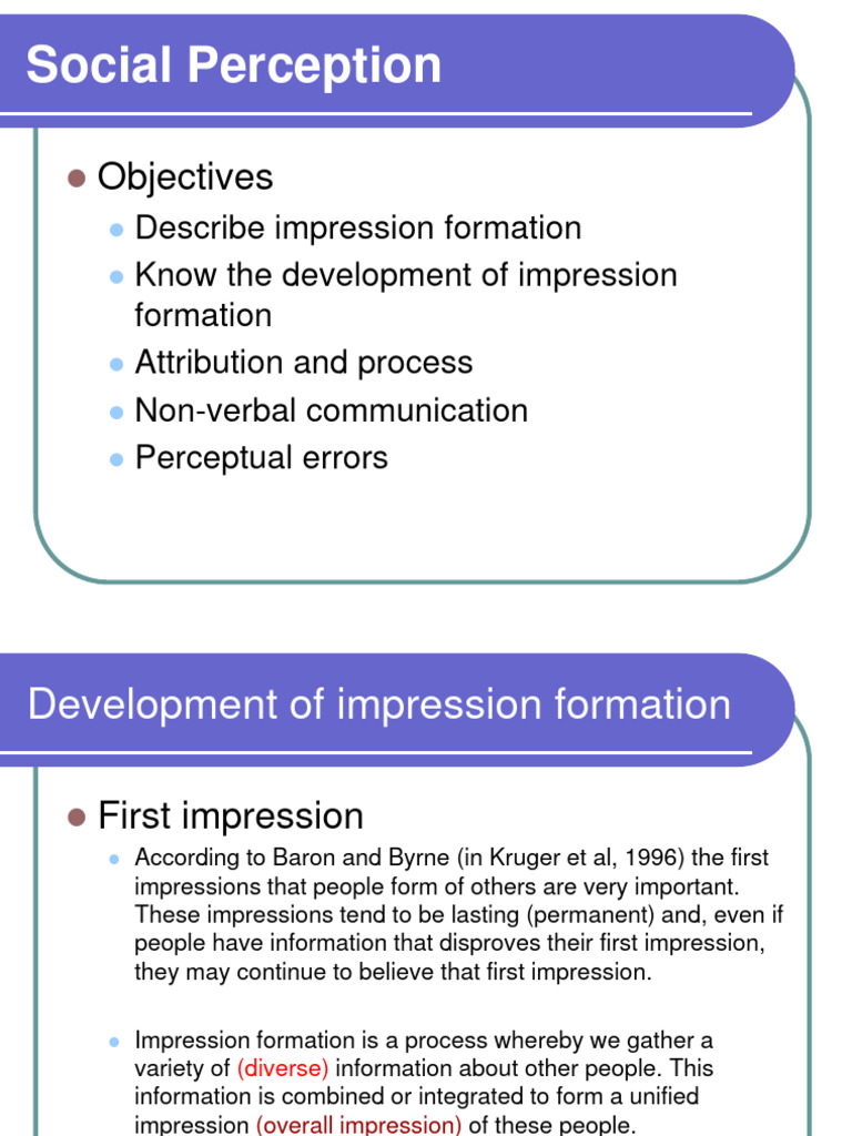 Social Perception | PDF | Career & Growth | Science & Mathematics